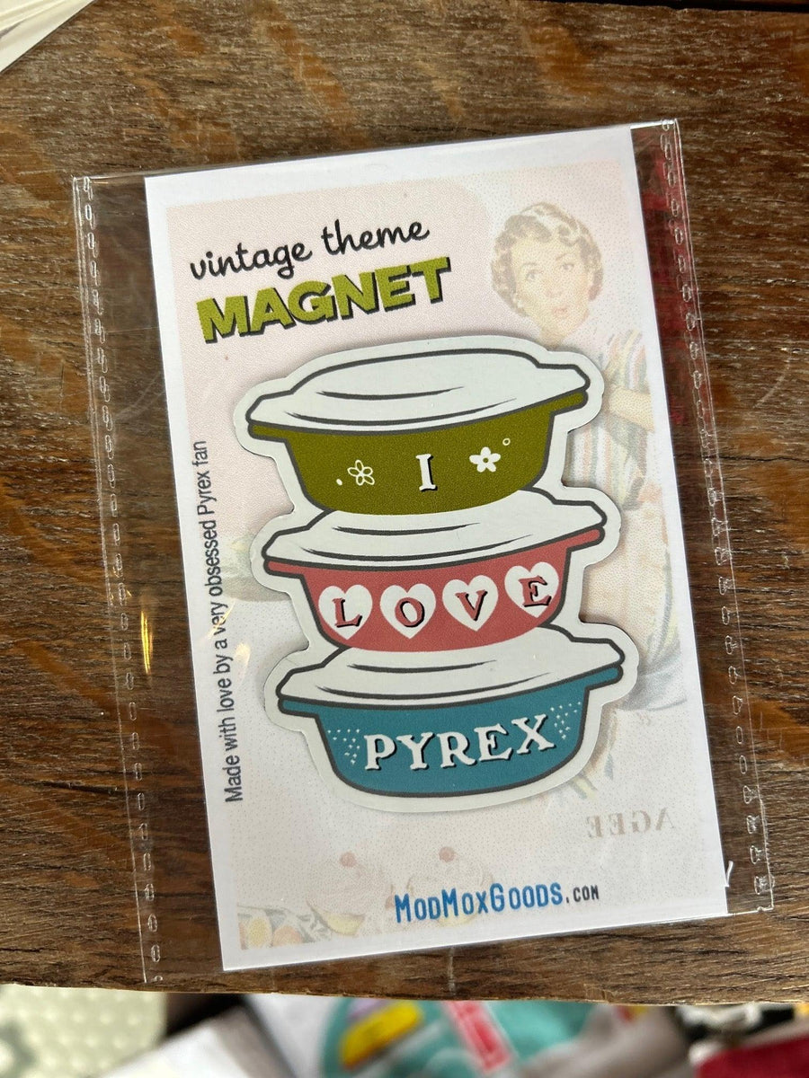 I Love Pyrex Stacked Magnet – Forgotten Oklahoma & Wildfire Trading Co.